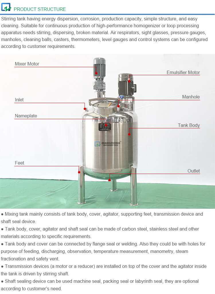 China Emulsification and Dispersion Tank Manufacturers & Suppliers ...